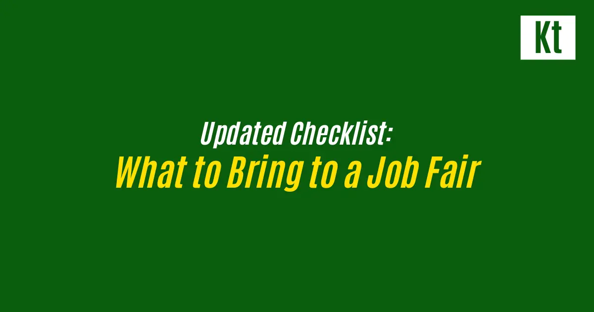What to Bring to a Job Fair: With 2025 Updated Checklist! - Ka-trabaho ...